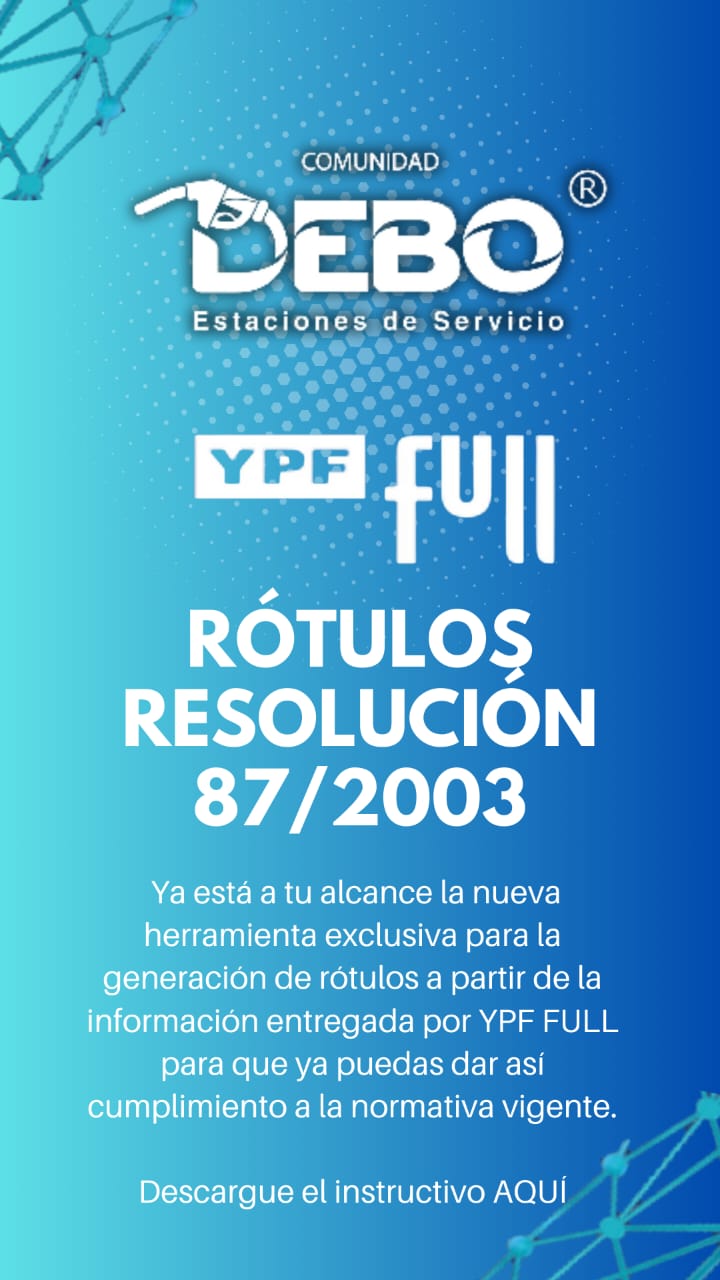 Foca SoftWare » Generador de rótulos YPF FULL (Resolución 87/2003)